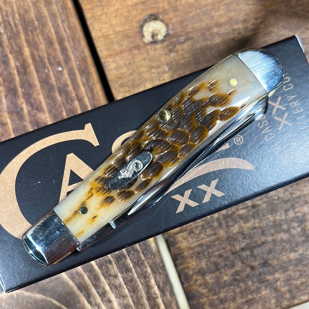 Case Mini Trapper Amber Bone – Pops Knife Supply