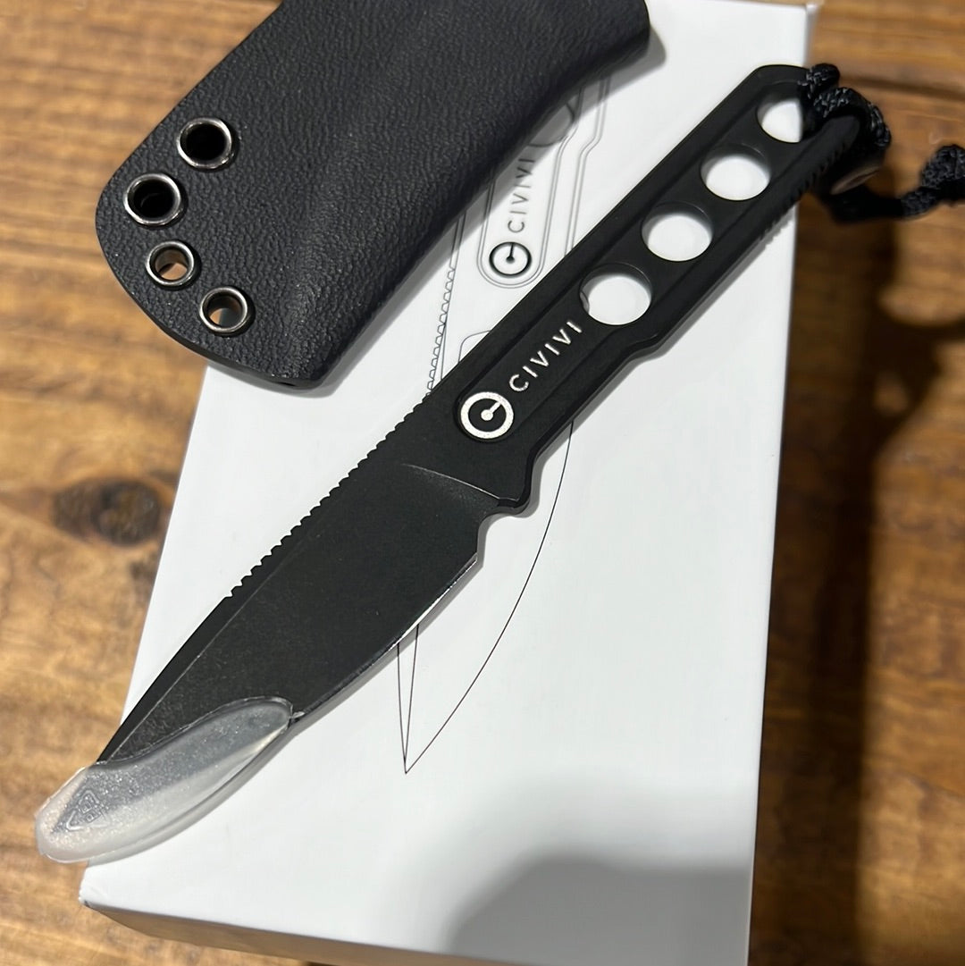 Civivi Circulus Fixed Blade Black – Pops Knife Supply