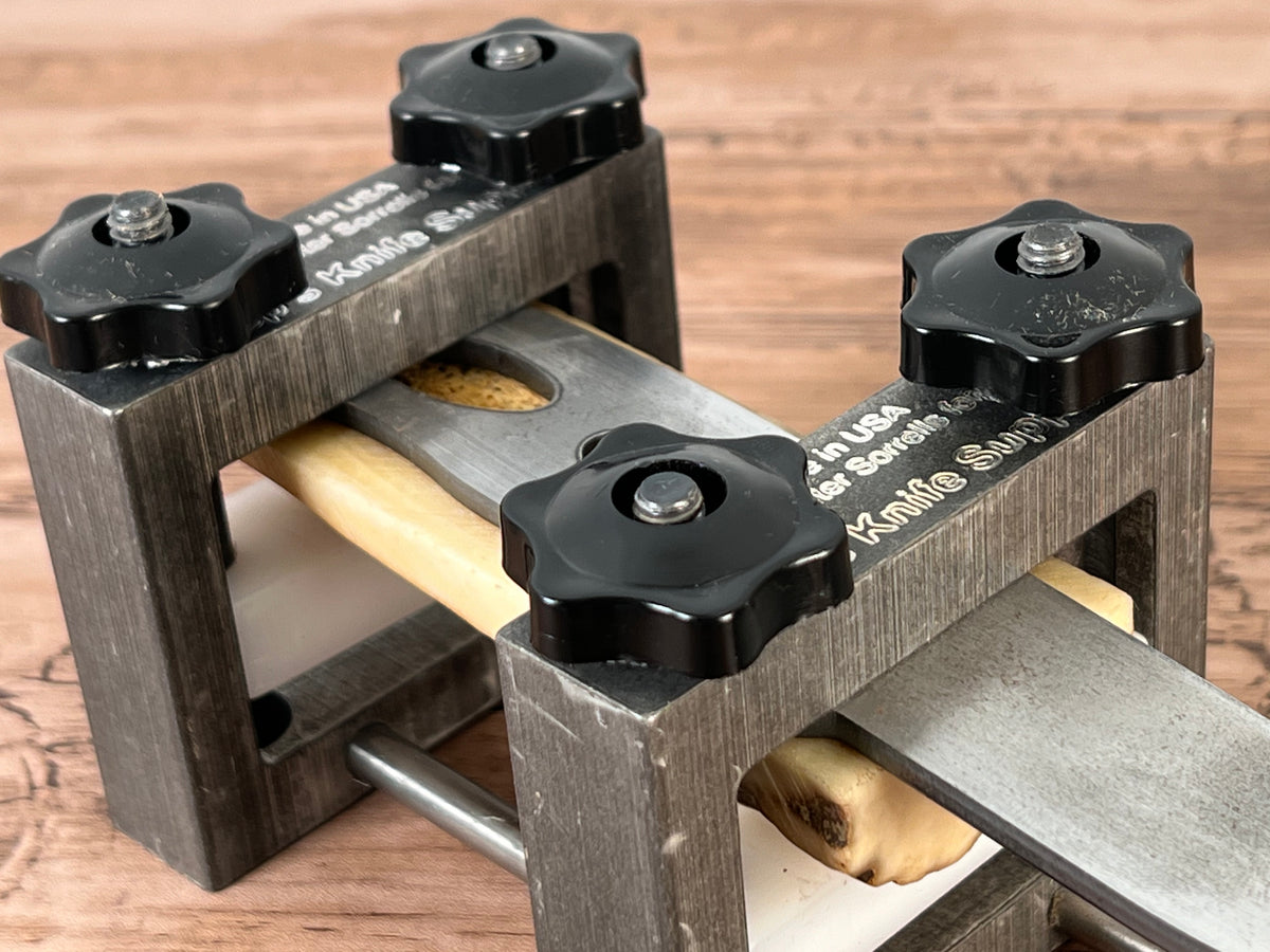 Pops Drilling Jig made by Walter Sorrells – Pops Knife Supply